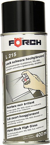 Just Motor - מבית אבי חלקי חילוף | ספריי צבע שחור מבריק FORCH L215